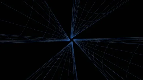 Animation of wire framed digital tunnel ... | Stock Video | Pond5