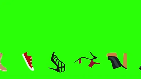 Animation of women shoes group elements ... | Stock Video | Pond5