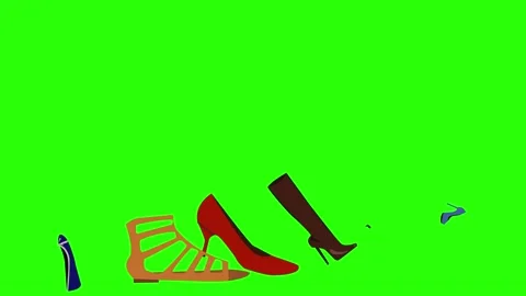 Animation of women shoes group elements ... | Stock Video | Pond5