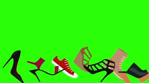 Animation of women shoes group elements ... | Stock Video | Pond5