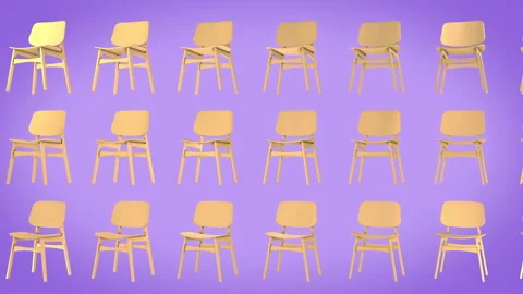 Animation Of Wooden Furniture Chairs Mov... | Stock Video | Pond5