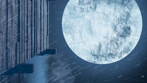 Animation of wooden jetty over sea, rain... | Stock Video | Pond5