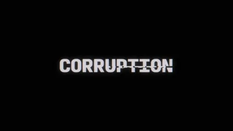 Animation of the word Corruption on blac... | Stock Video | Pond5