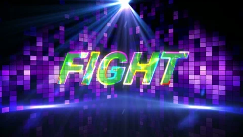 Animation of the word FIGHT on video com... | Stock Video | Pond5