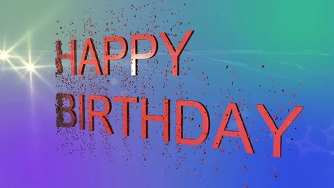 Animation - Word Happy Birthday explode ... | Stock Video | Pond5
