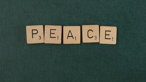 Animation of the word PEACE. | Stock Video | Pond5