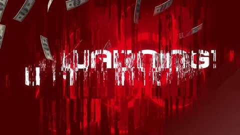 Animation of a word Warning on red hazar... | Stock Video | Pond5