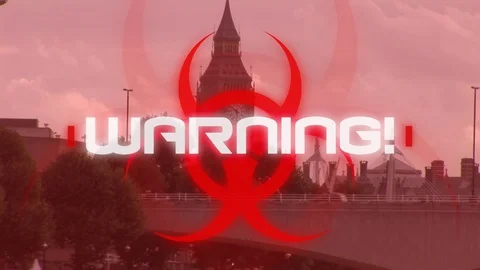 Animation of the word Warning! written o... | Stock Video | Pond5