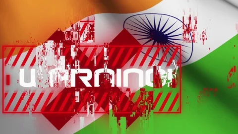 Animation of the word Warning written ov... | Stock Video | Pond5