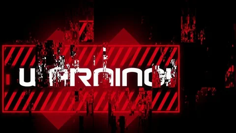 Animation of the word Warning written in... | Stock Video | Pond5