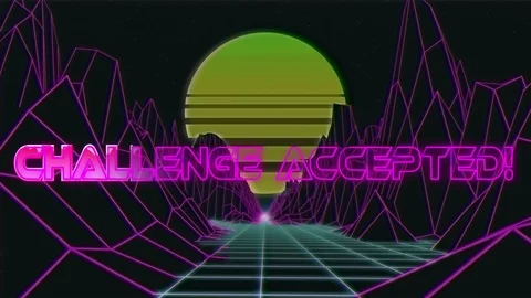 Animation of the words Challenge Accepte... | Stock Video | Pond5