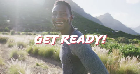 Animation of the words get ready in whit... | Stock Video | Pond5