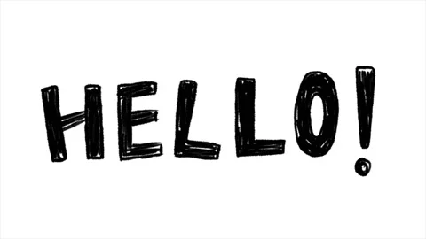 animation of words "hello". Hand drawn f... | Stock Video | Pond5