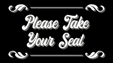 animation of words please take your seat... | Stock Video | Pond5