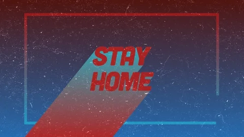 Animation of words Stay Home written in ... | Stock Video | Pond5