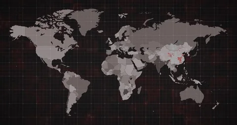 Animation of the world map and countries... | Stock Video | Pond5