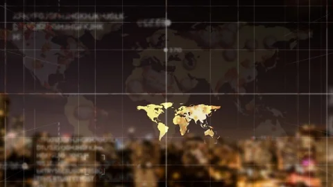 Animation of a world map with Covid-19 c... | Stock Video | Pond5