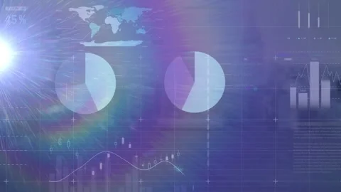 Animation of world map, graphs and chart... | Stock Video | Pond5