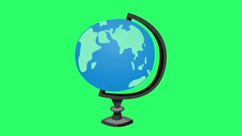 Animation world map on green screen. | Stock Video | Pond5
