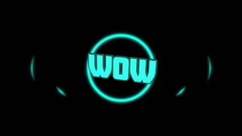 Animation of wow text on black backgroun... | Stock Video | Pond5