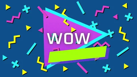 Animation of wow text over multiple colo... | Stock Video | Pond5