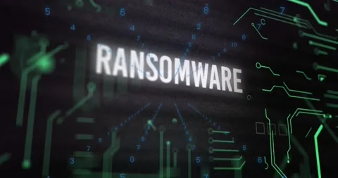Animation of x mark on ransomware text o... | Stock Video | Pond5