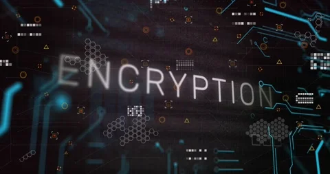 Animation of x symbol on encryption text... | Stock Video | Pond5