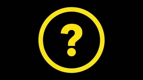 Animation of yellow circle question mark... | Stock Video | Pond5