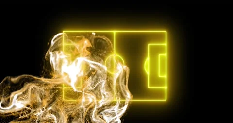 Animation of yellow glowing digital wave... | Stock Video | Pond5