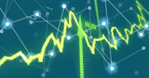 Animation of yellow graph with upward ar... | Stock Video | Pond5