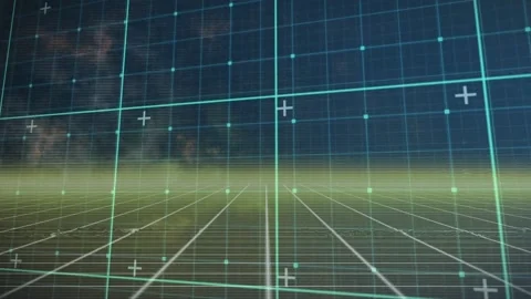 Animation of yellow grid network moving ... | Stock Video | Pond5