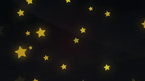 Animation of yellow stars falling over b... | Stock Video | Pond5
