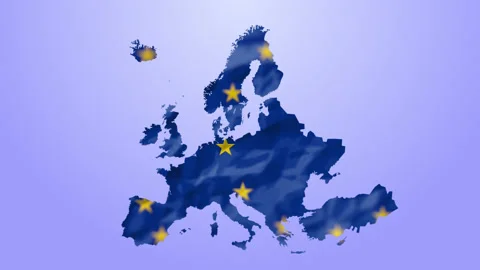 Animation of yellow stars moving on blue... | Stock Video | Pond5