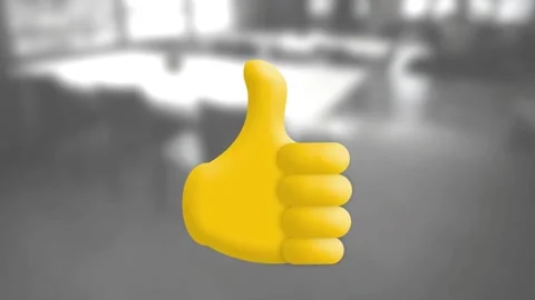 Animation of yellow thumbs up like symbo... | Stock Video | Pond5