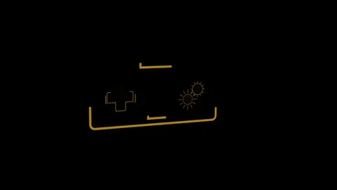 Animation of yellow video game logo | Stock Video | Pond5