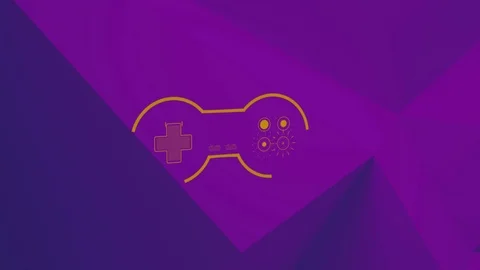 Animation of yellow video game logo | Stock Video | Pond5