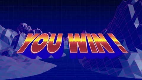 Animation of you win in metaverse space ... | Stock Video | Pond5