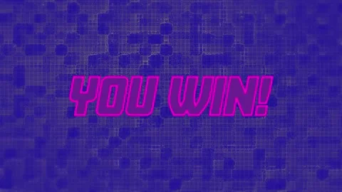 Animation of you win text over moving sh... | Stock Video | Pond5