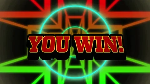 Animation of you win text over moving sh... | Stock Video | Pond5