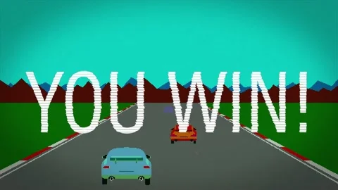 Animation of you win text over screen wi... | Stock Video | Pond5