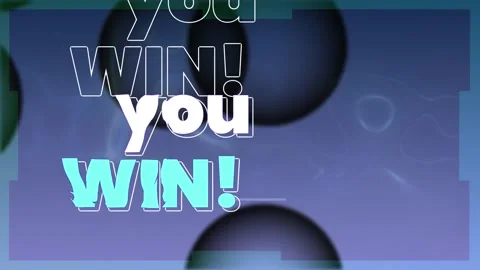 Animation of you win text over shapes | Stock Video | Pond5