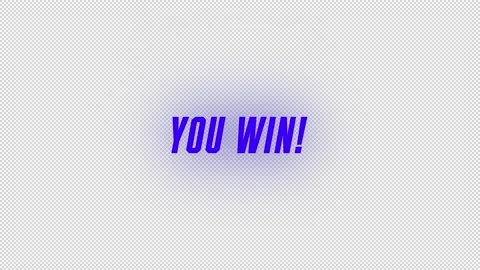 Animation of you win text over shapes on... | Stock Video | Pond5