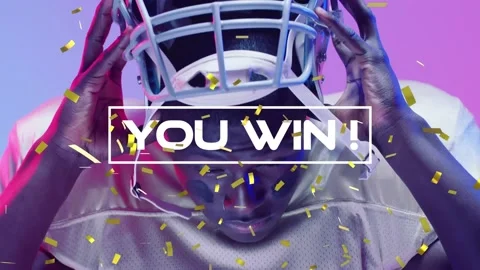 Animation of you win text over american ... | Stock Video | Pond5