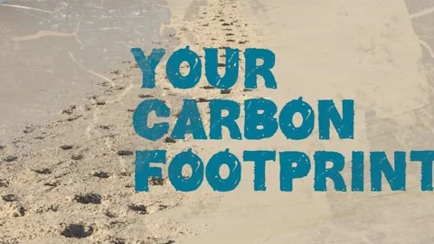 Animation of your carbon footprint text ... | Stock Video | Pond5