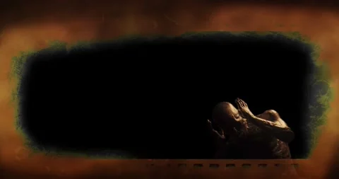 Animation of zombie with smoke on black ... | Stock Video | Pond5