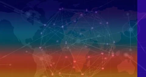 Animations of network of connections and... | Stock Video | Pond5