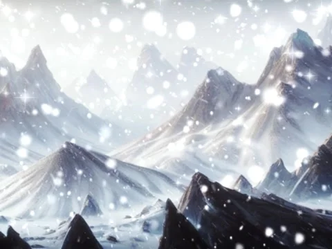 anime beautiful mountain ranges are fall... | Stock Video | Pond5