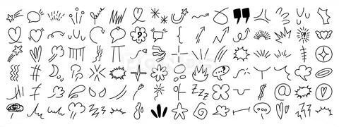 Anime emotion effect design elements. Manga collection of arrows ...