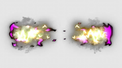 Anime explosion with alpha channel, mult... | Stock Video | Pond5