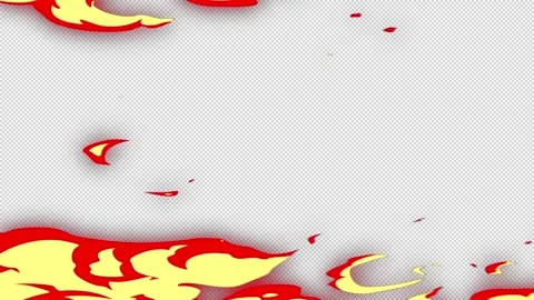 Anime fire with alpha channel, cartoon f... | Stock Video | Pond5